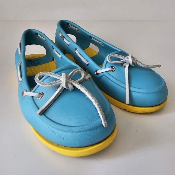 CROCS | Shoes | Women Crocs Beach Line Boat Loafer Shoes Rubber ...